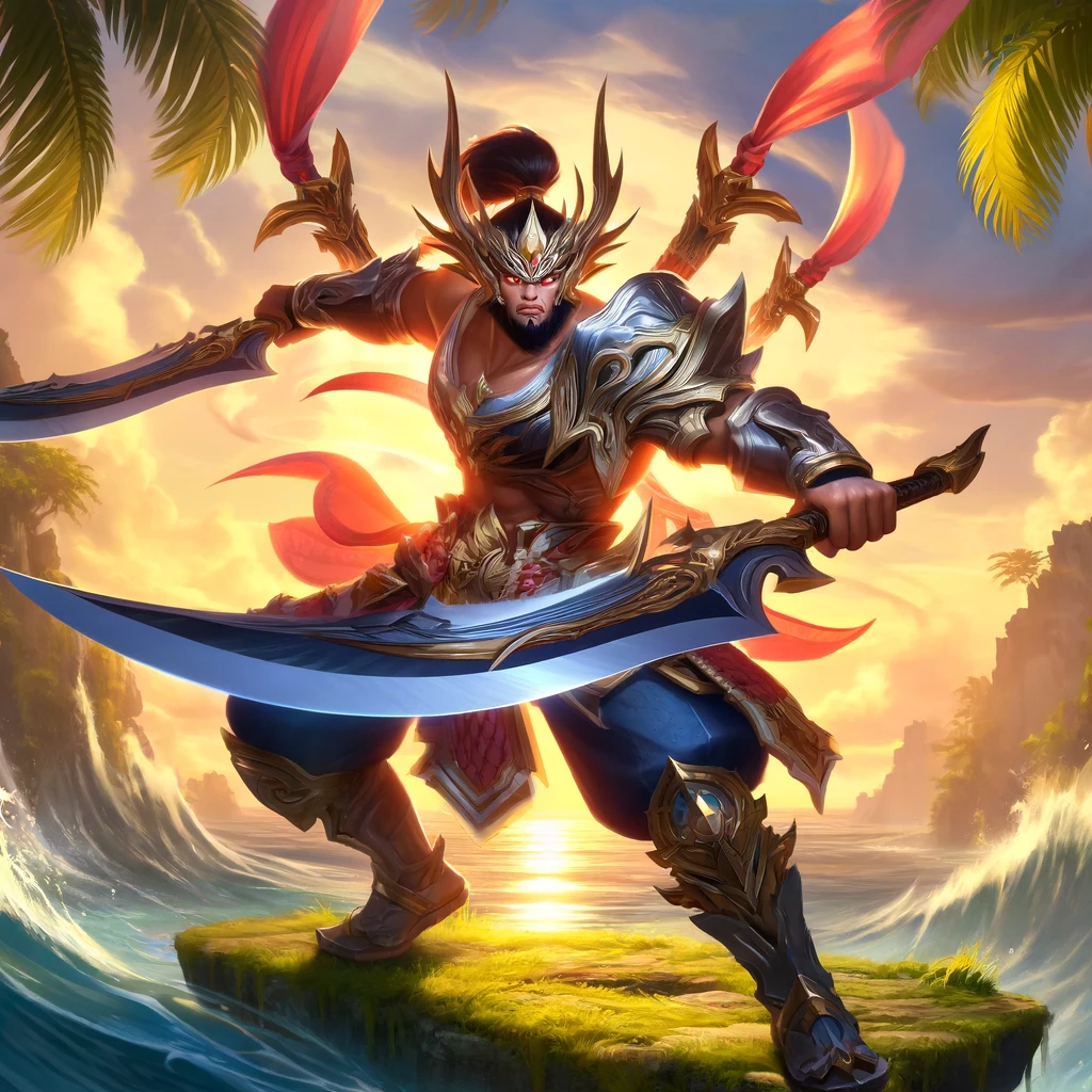 Lapu-Lapu: Pahlawan Courageous Blade dari Mobile Legends - Legenda Vortixel
